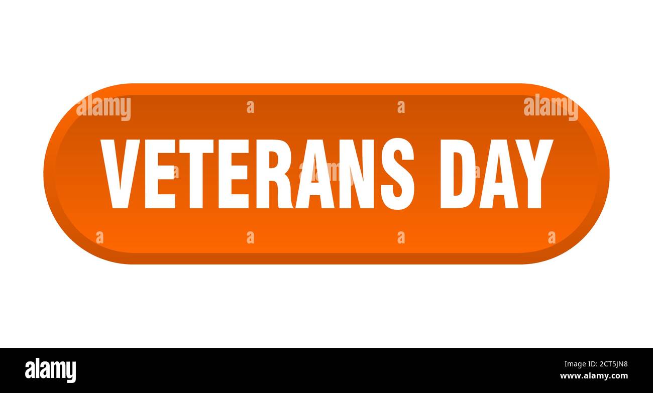 veterans day button. rounded sign isolated on white background Stock ...