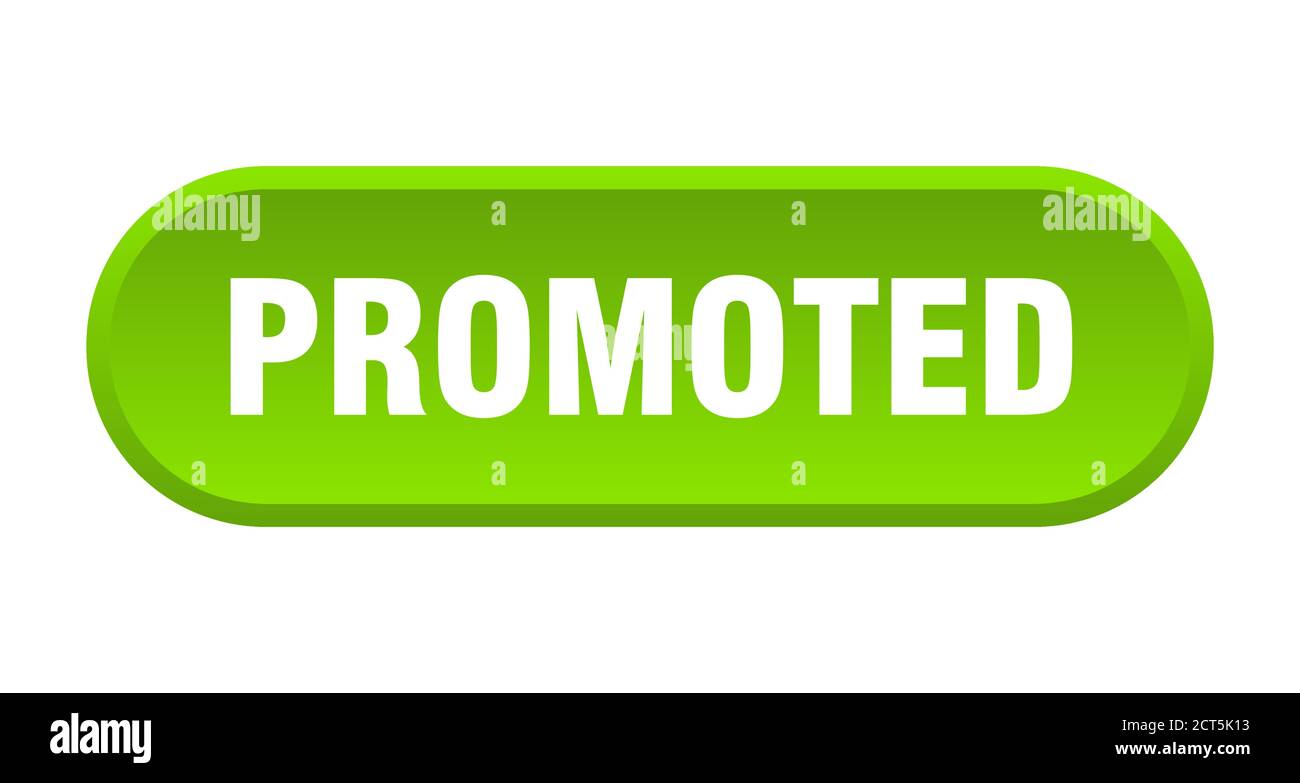 promoted button. rounded sign isolated on white background Stock Vector ...