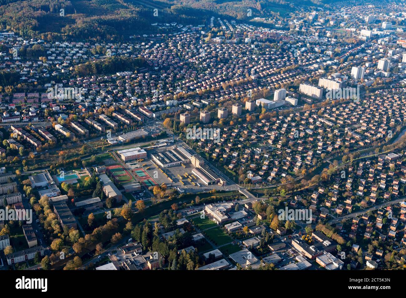 aerial view to Zlin city (CTK Photo/Ondrej Zaruba Stock Photo - Alamy