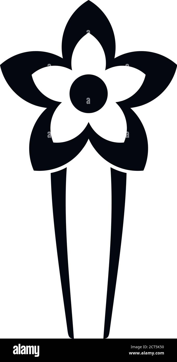 Decoration barrette icon. Simple illustration of decoration barrette ...