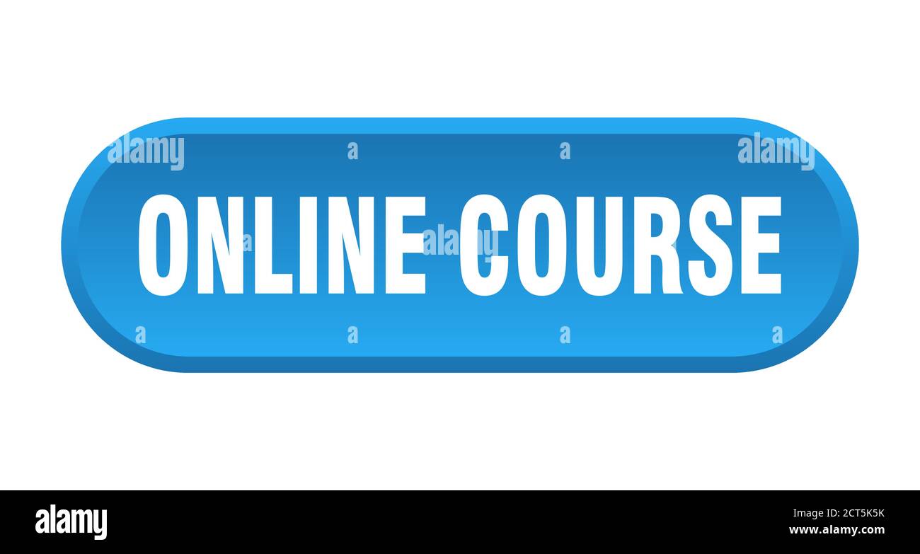 online course button. rounded sign isolated on white background Stock ...