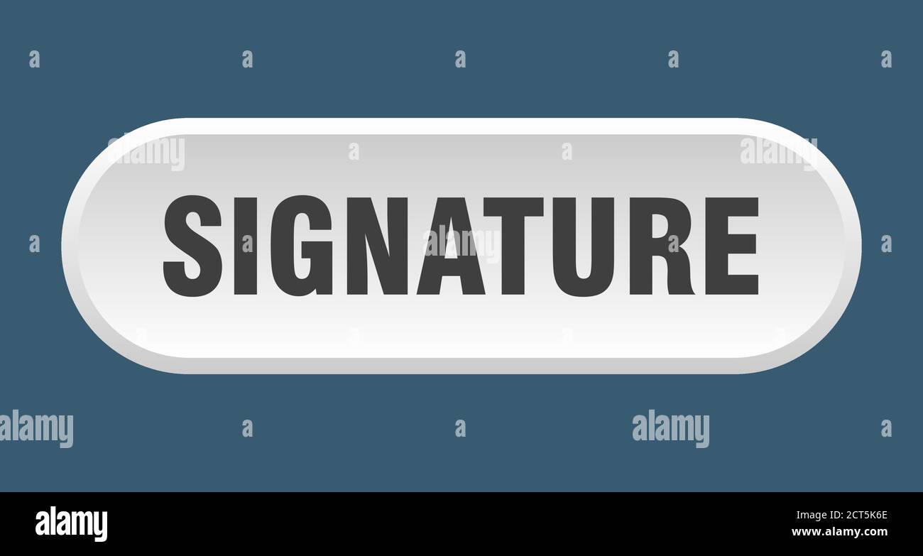 signature button. rounded sign isolated on white background Stock ...
