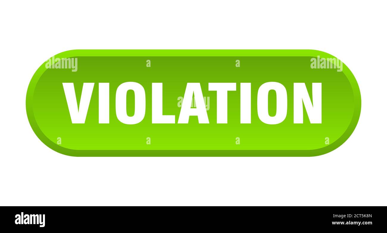 violation button. rounded sign isolated on white background Stock ...