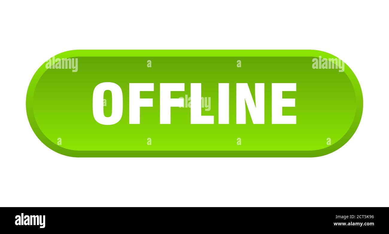 offline button. rounded sign isolated on white background Stock Vector ...