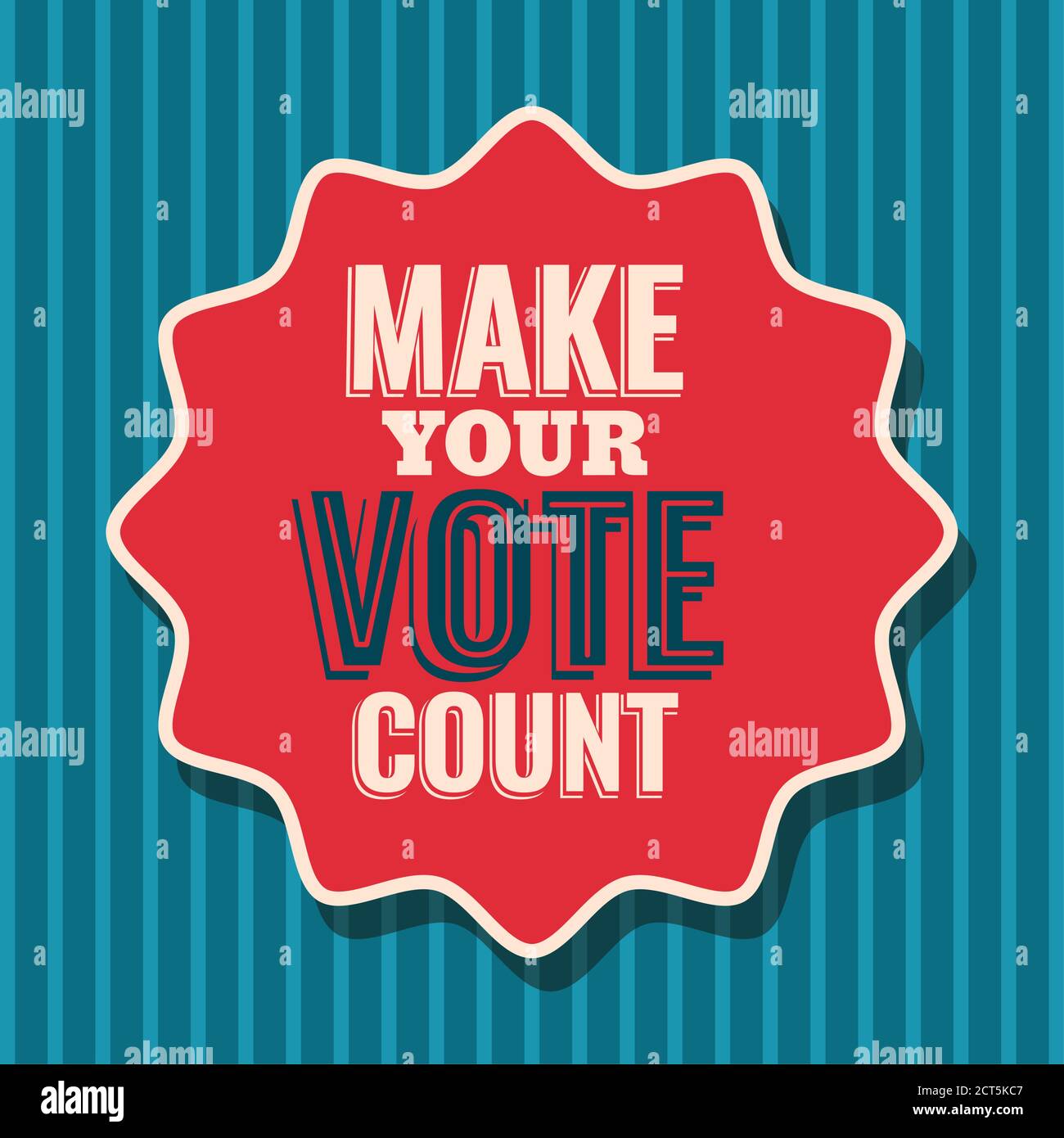 make your vote count on seal stamp vector design Stock Vector Image ...