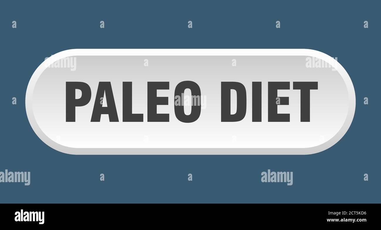 paleo diet button. rounded sign isolated on white background Stock ...