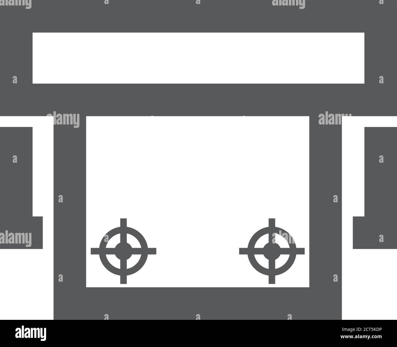 Offset printing icon in thick outline style. Black and white monochrome ...