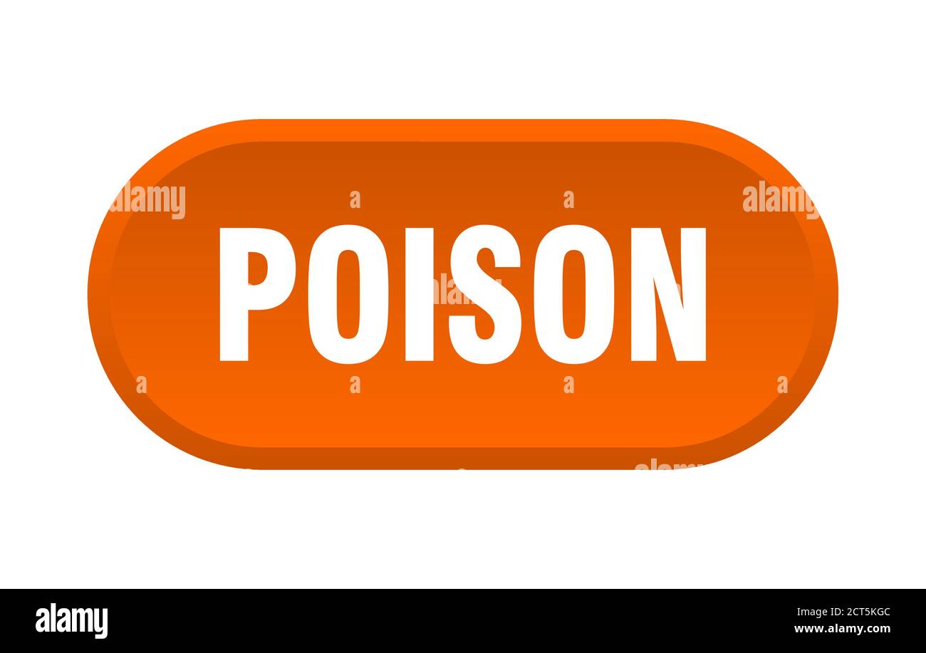 poison button. rounded sign isolated on white background Stock Vector ...