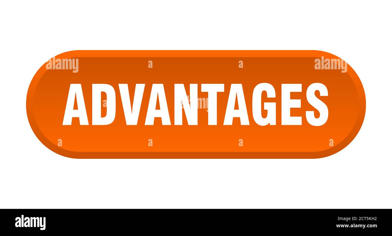 advantages button. rounded sign isolated on white background Stock ...