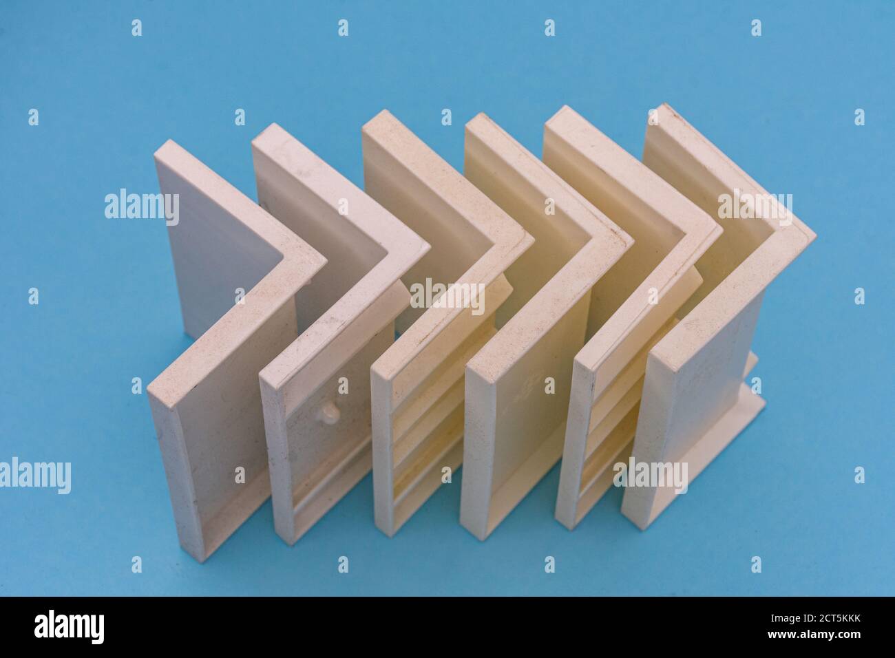 Close-up of bulkheads in simulated structural intervention with many ...