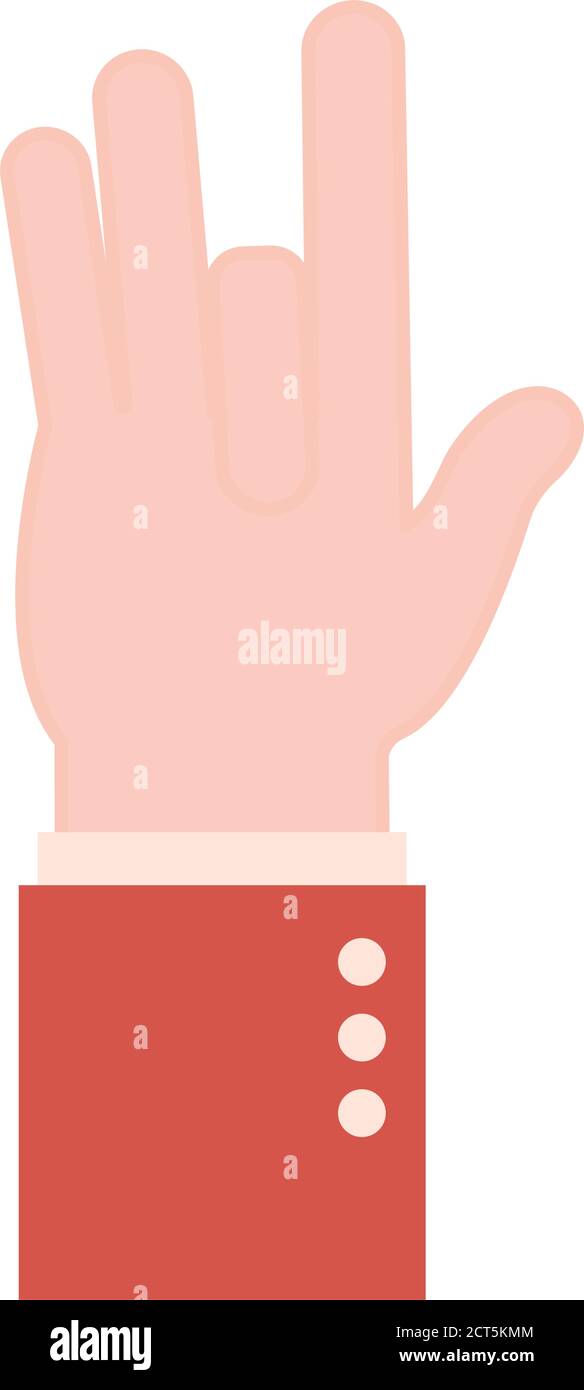 eight hand sign language flat style icon vector design Stock Vector ...