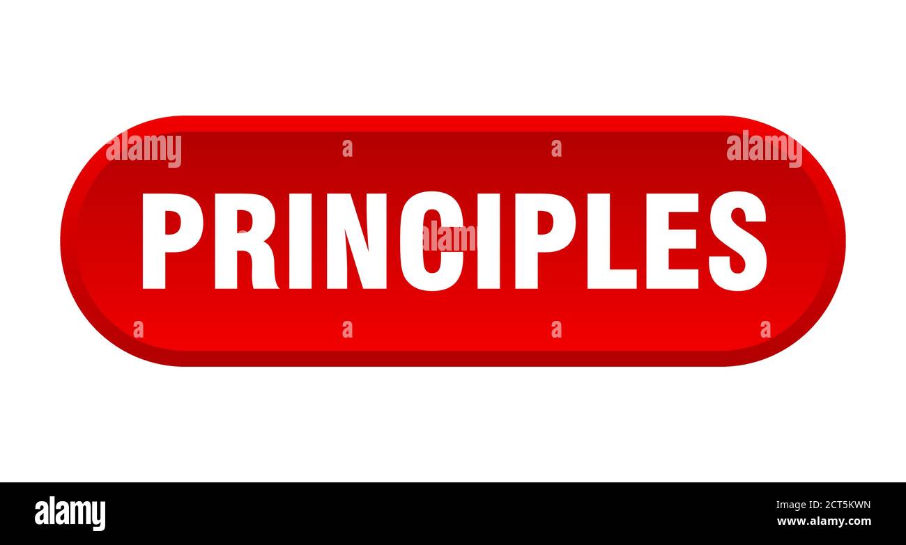 principles button. rounded sign isolated on white background Stock ...