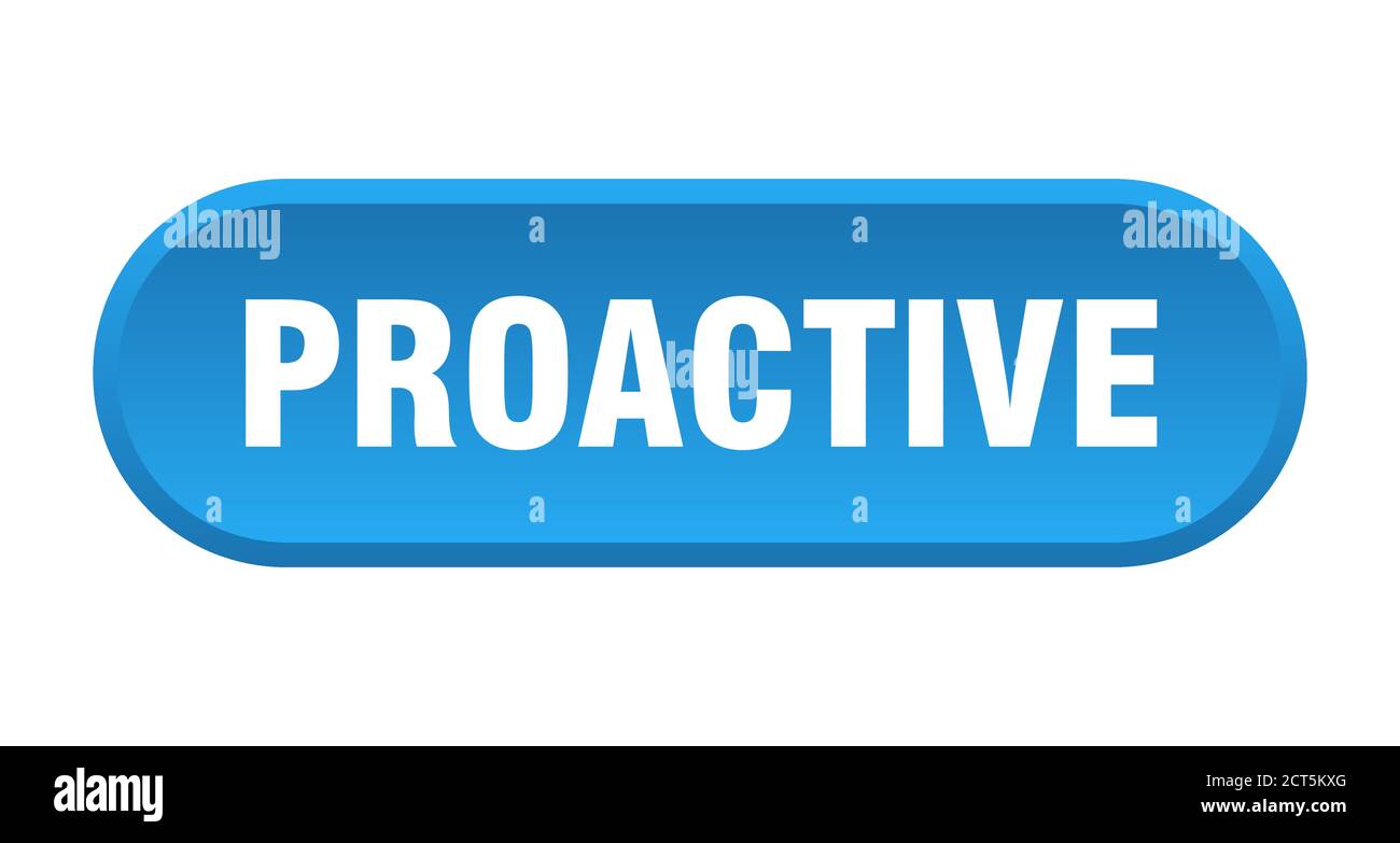 proactive button. rounded sign isolated on white background Stock ...