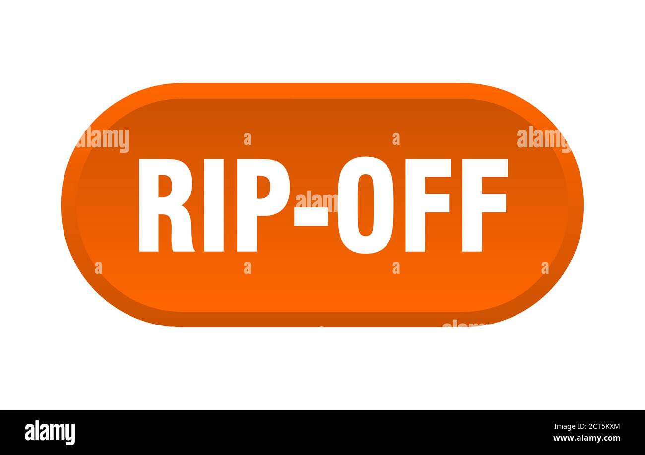 rip-off button. rounded sign isolated on white background Stock Vector ...