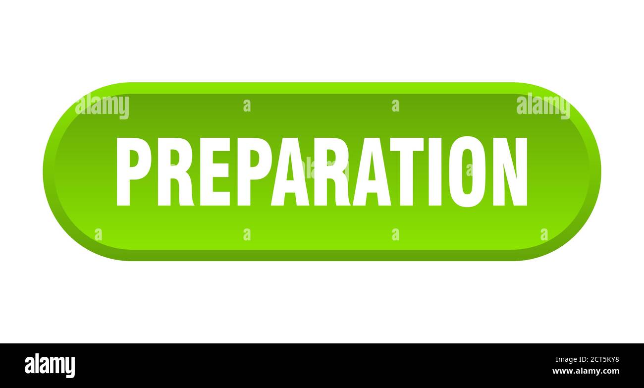 preparation button. rounded sign isolated on white background Stock ...