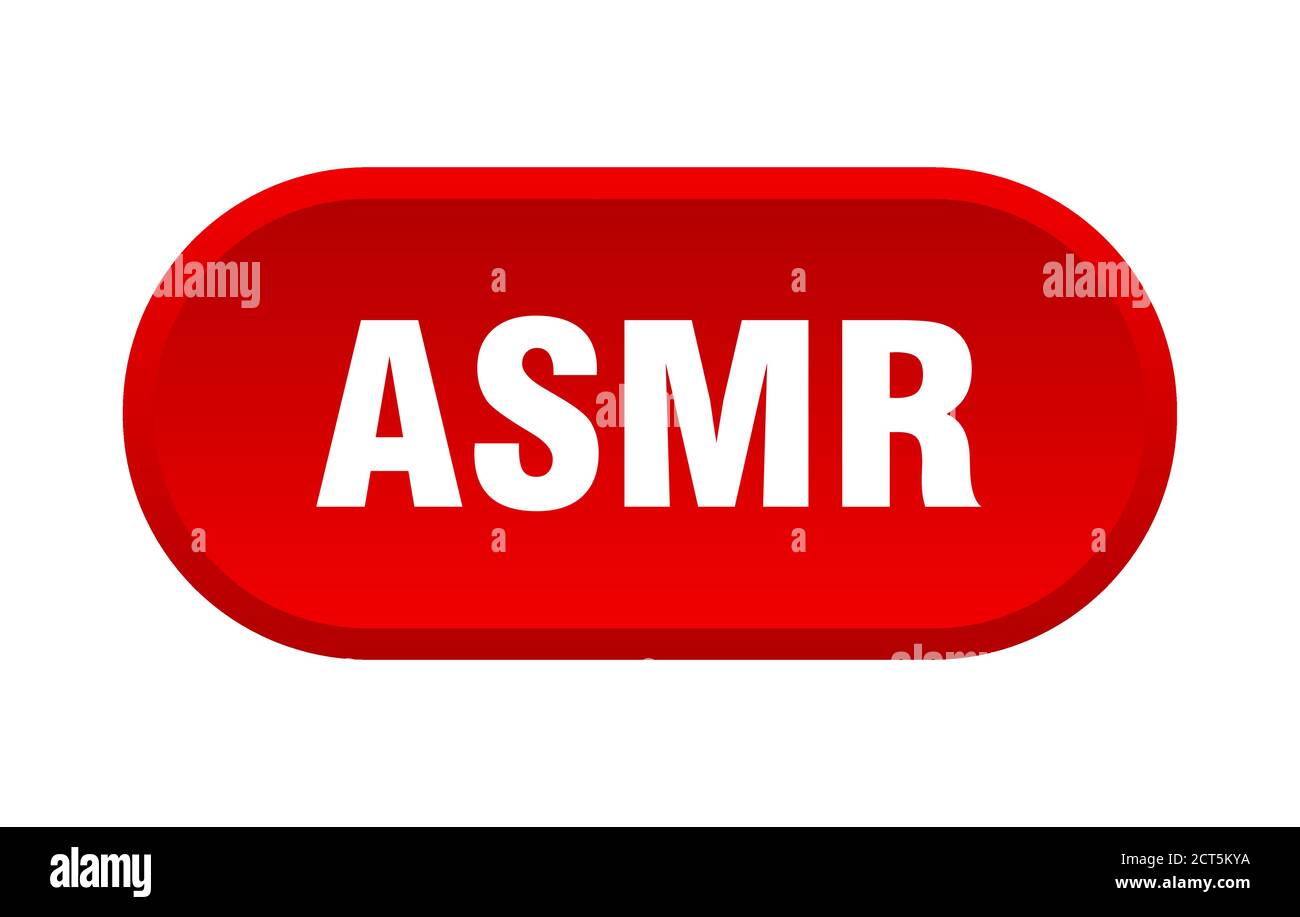 asmr button. rounded sign isolated on white background Stock Vector ...