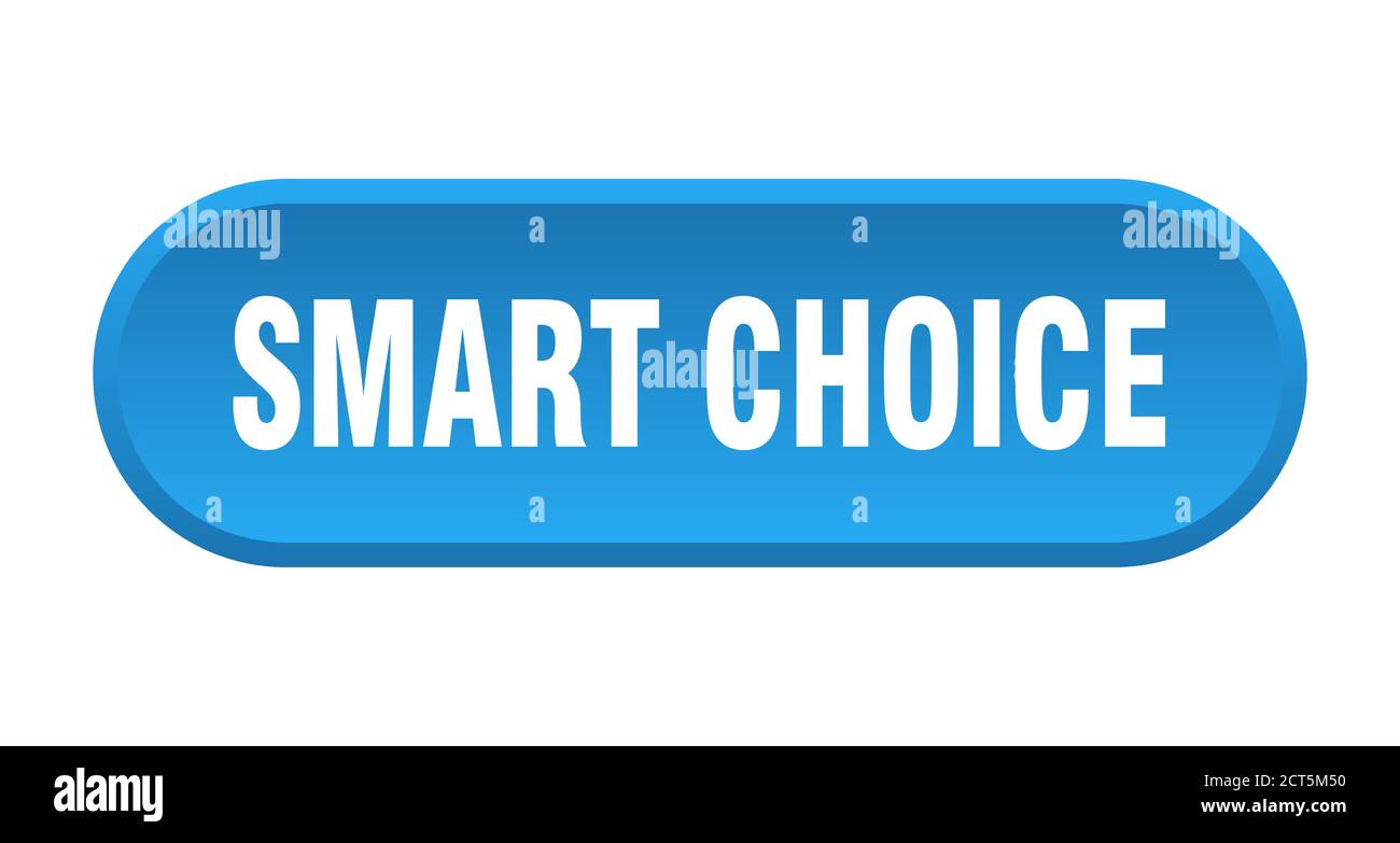 smart choice button. rounded sign isolated on white background Stock ...