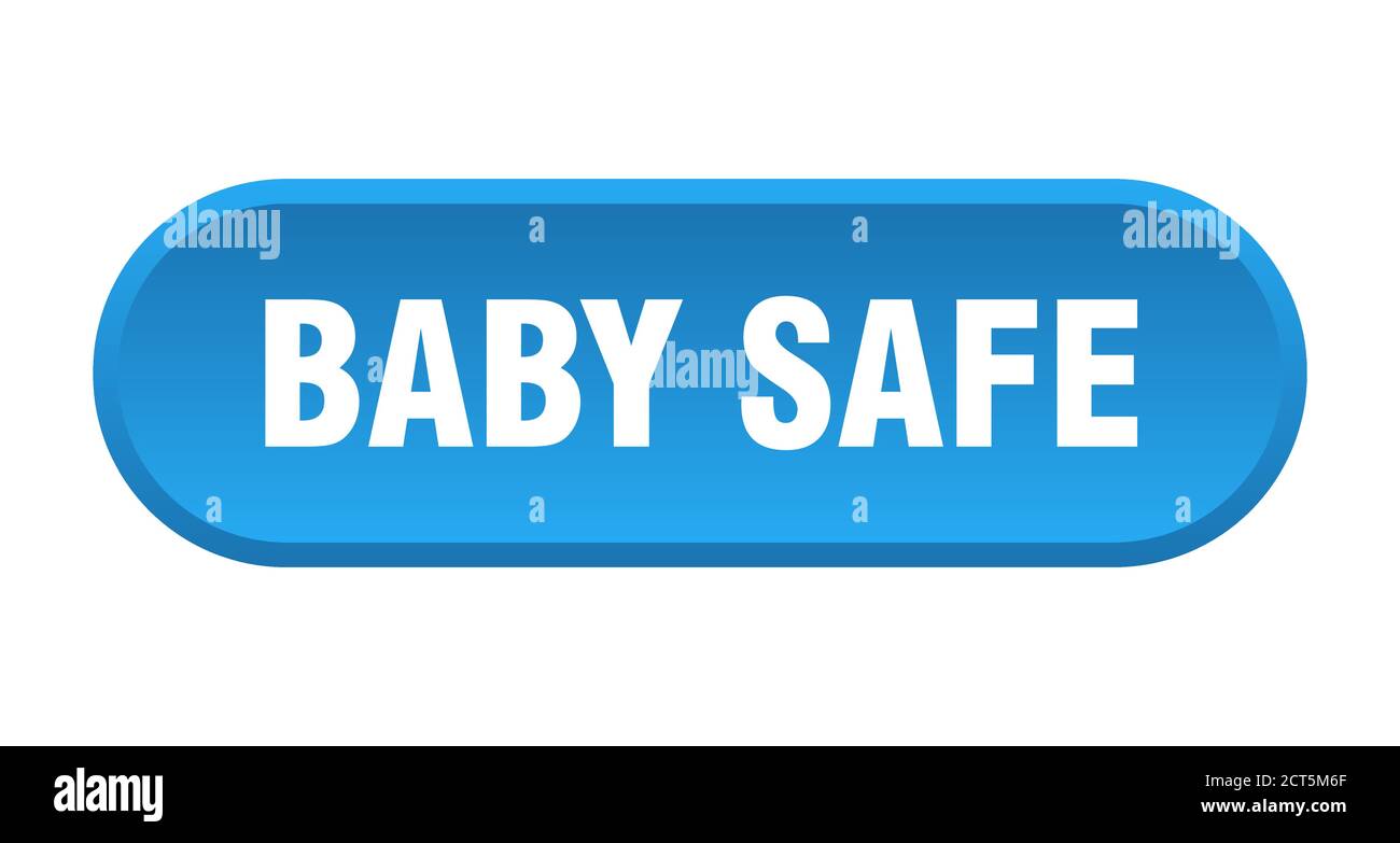 baby safe button. rounded sign isolated on white background Stock ...