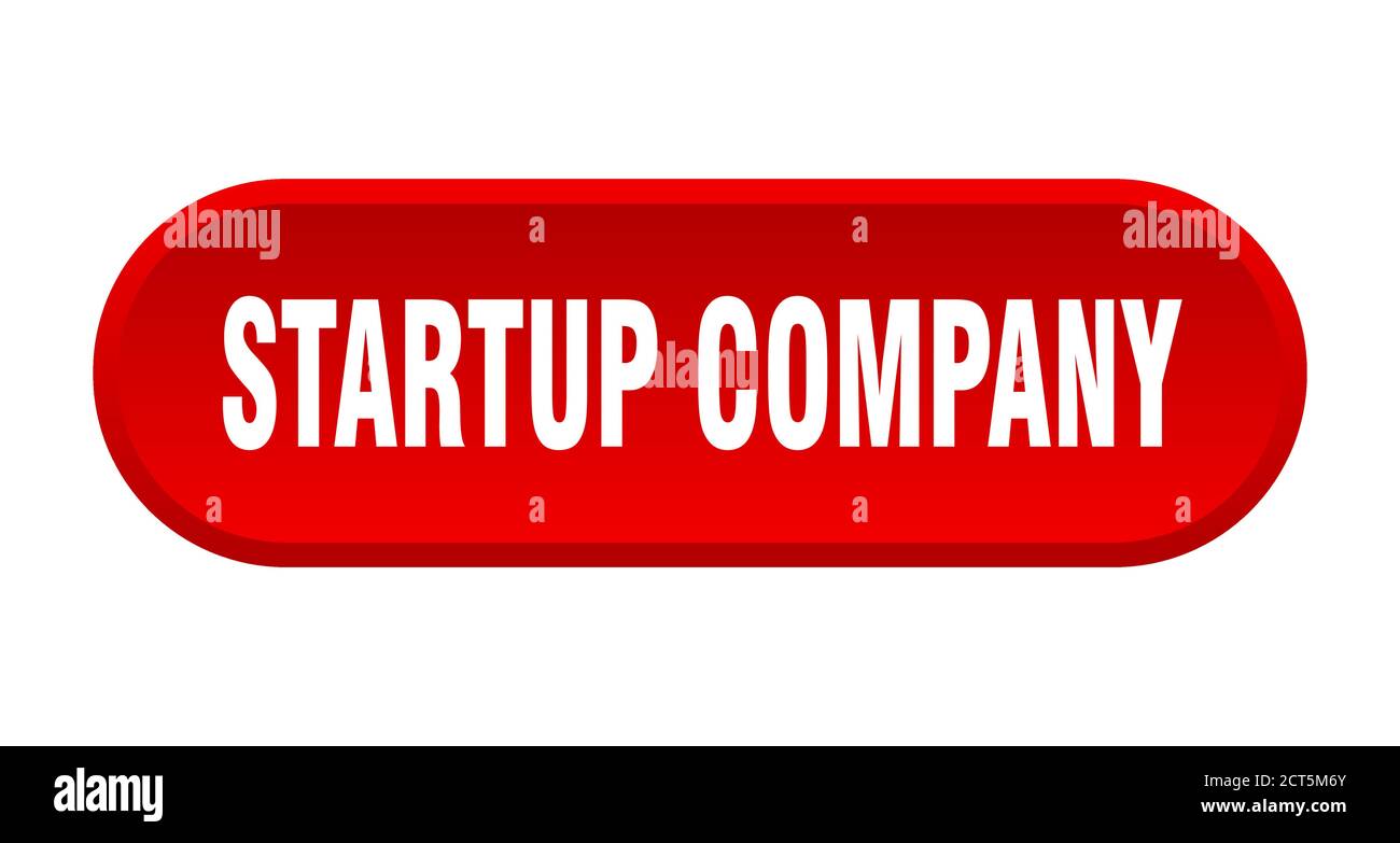 startup company button. rounded sign isolated on white background Stock ...