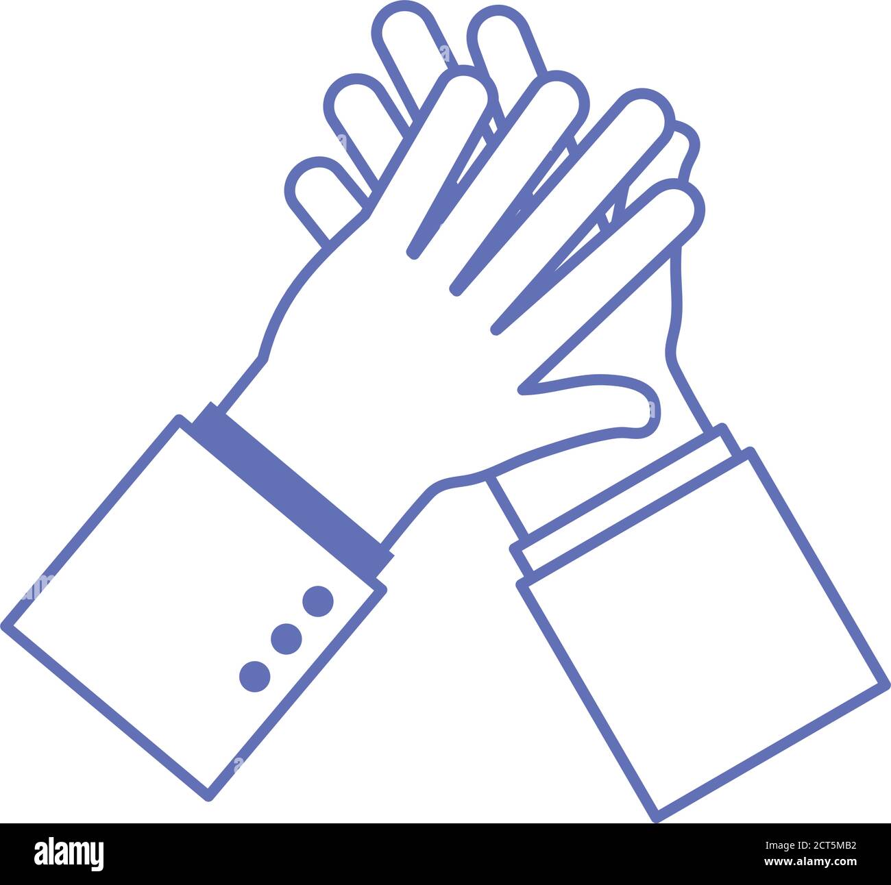 applause hand sign language line and fill style icon vector design ...