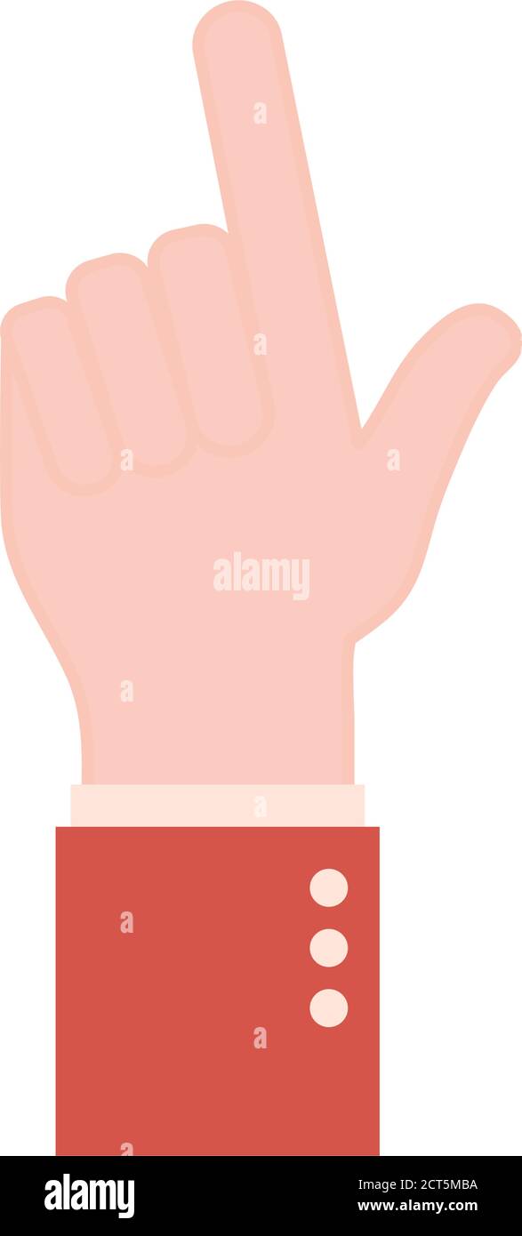 l hand sign language flat style icon vector design Stock Vector Image ...