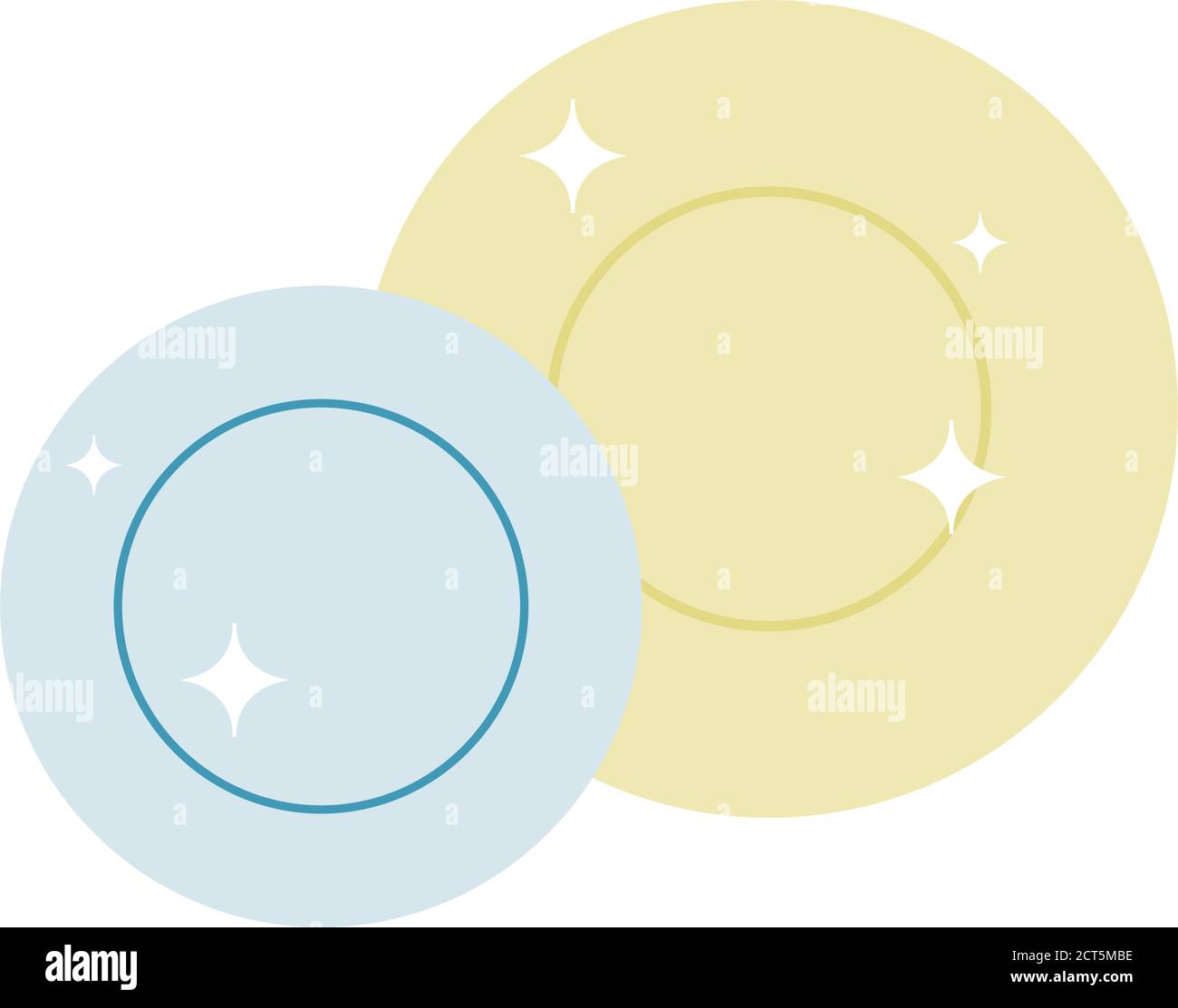 Isolated sparkling clean dishes icon. Kitchen objects - Vector Stock ...