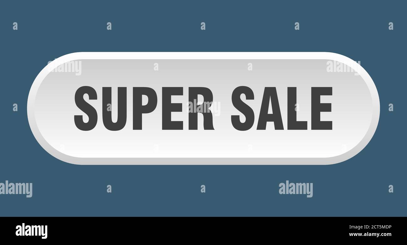 super sale button. rounded sign isolated on white background Stock ...