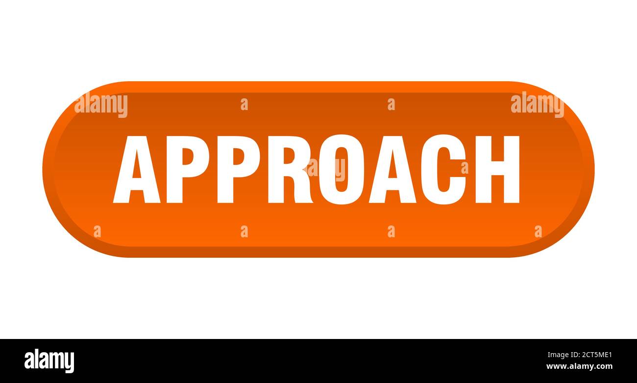 approach button. rounded sign isolated on white background Stock Vector ...
