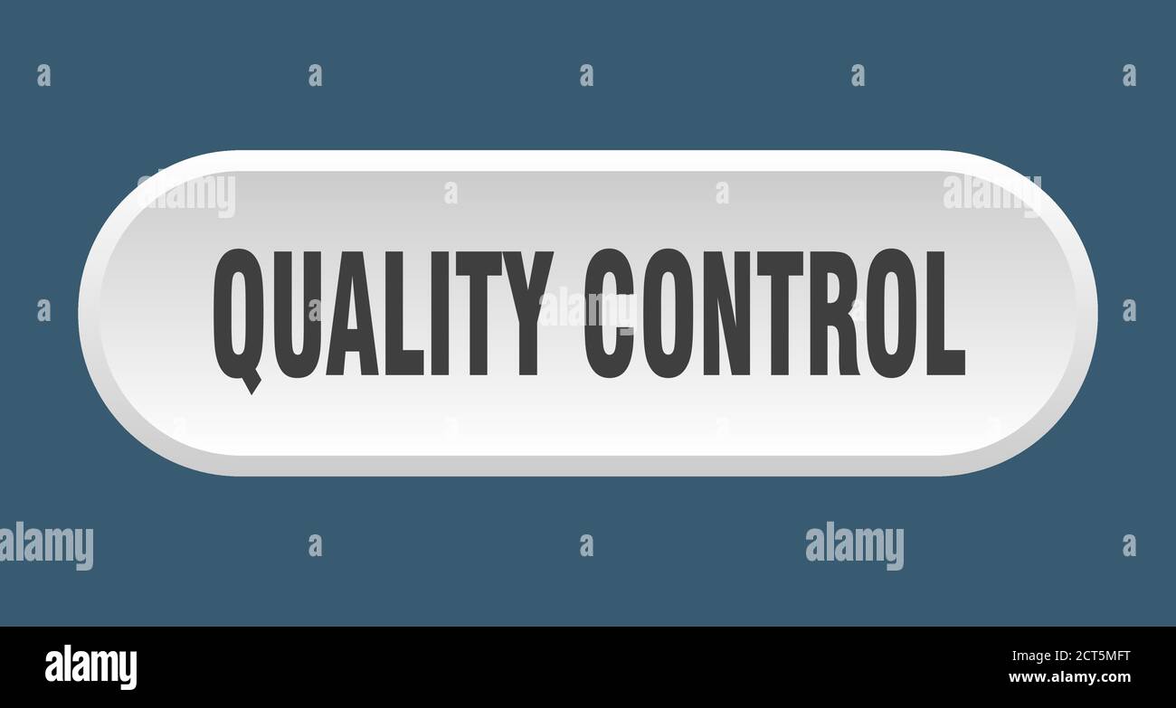 quality control button. rounded sign isolated on white background Stock ...