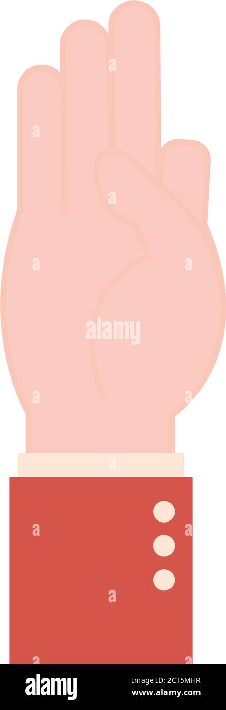 nine hand sign language flat style icon vector design Stock Vector ...