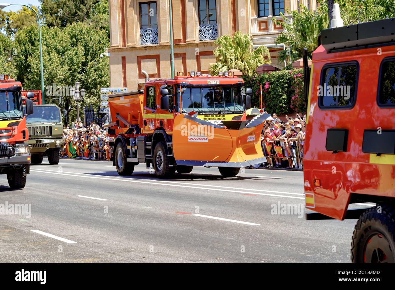 Seville, Spain - June 01, 2019: Military Emergency Unit (Intervenes ...