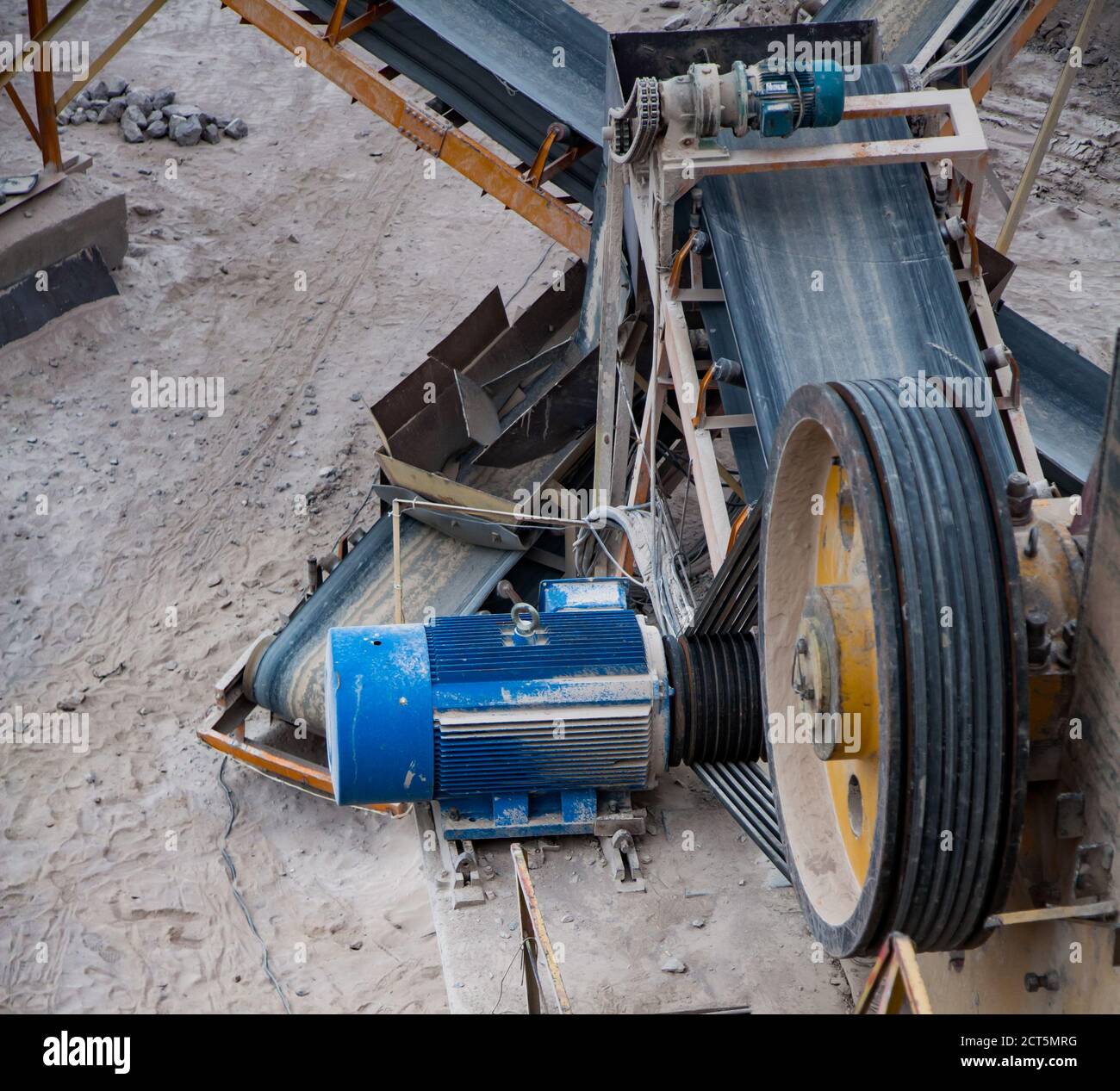 Karaganda/Kazakhstan - June 08 2012: Gravel separation machine ...