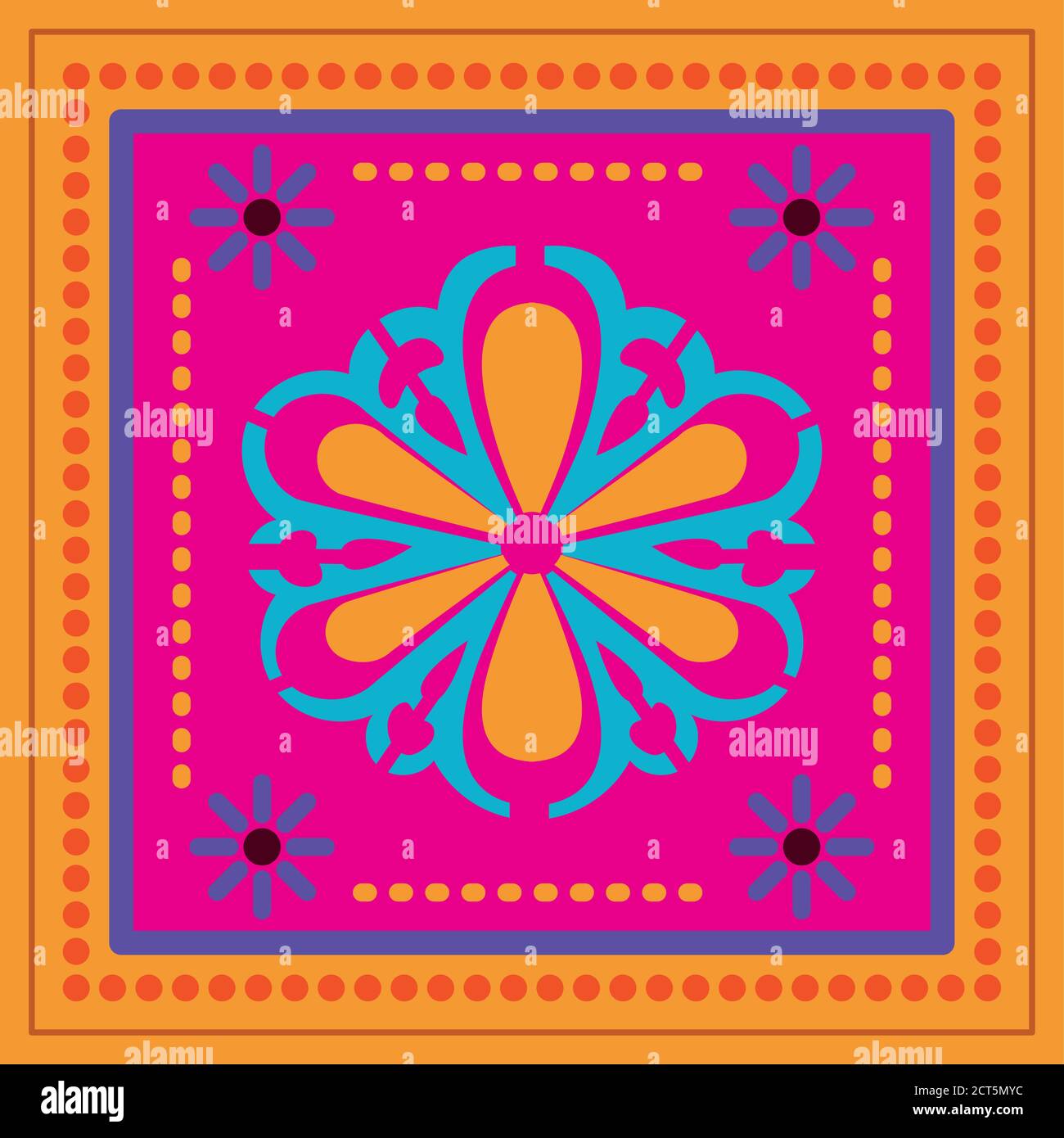 mexican flower in frame vector design Stock Vector Image & Art - Alamy