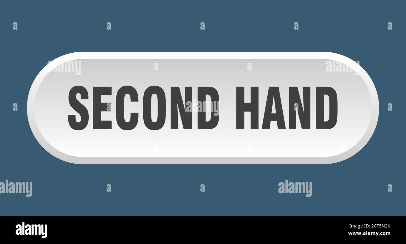 second hand button. rounded sign isolated on white background Stock ...