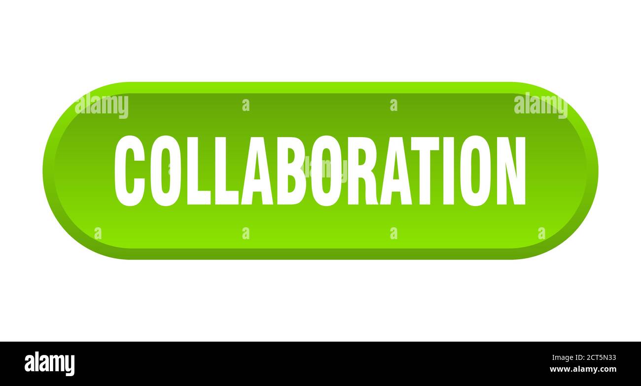 collaboration button. rounded sign isolated on white background Stock ...