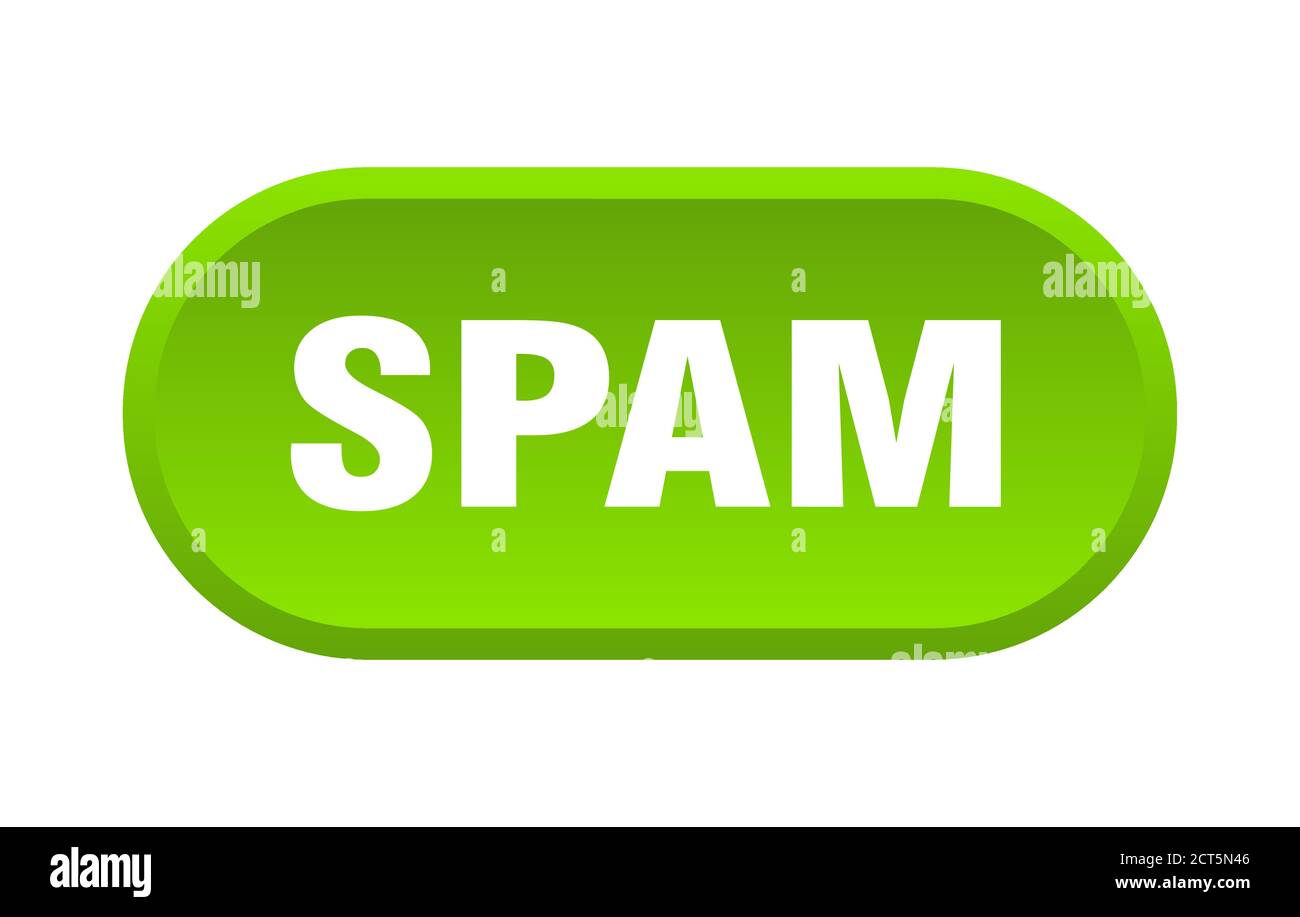 spam button. rounded sign isolated on white background Stock Vector Image & Art - Alamy