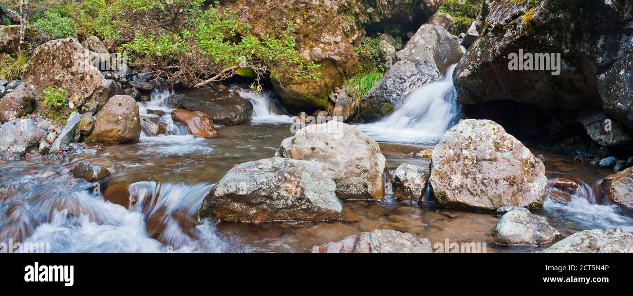 Panoramic Photo of Small Waterfalls in a River in Tongariro National ...