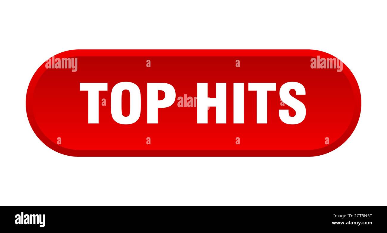 top hits button. rounded sign isolated on white background Stock Vector ...
