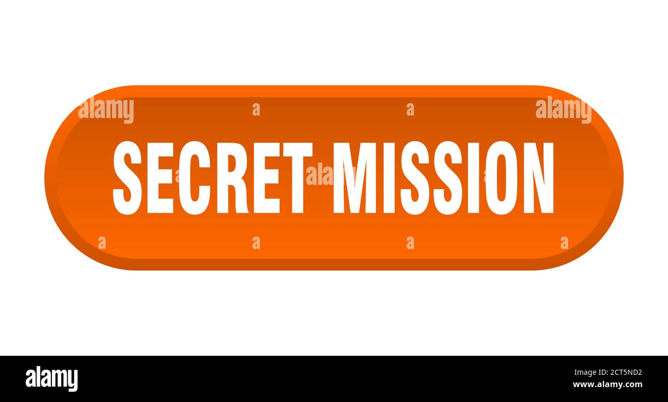 secret mission button. rounded sign isolated on white background Stock ...