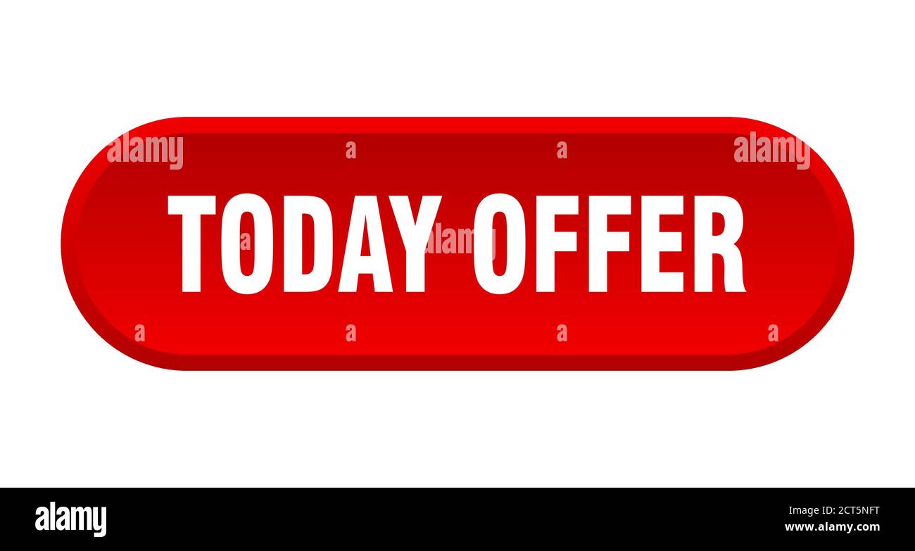 today offer button. rounded sign isolated on white background Stock ...