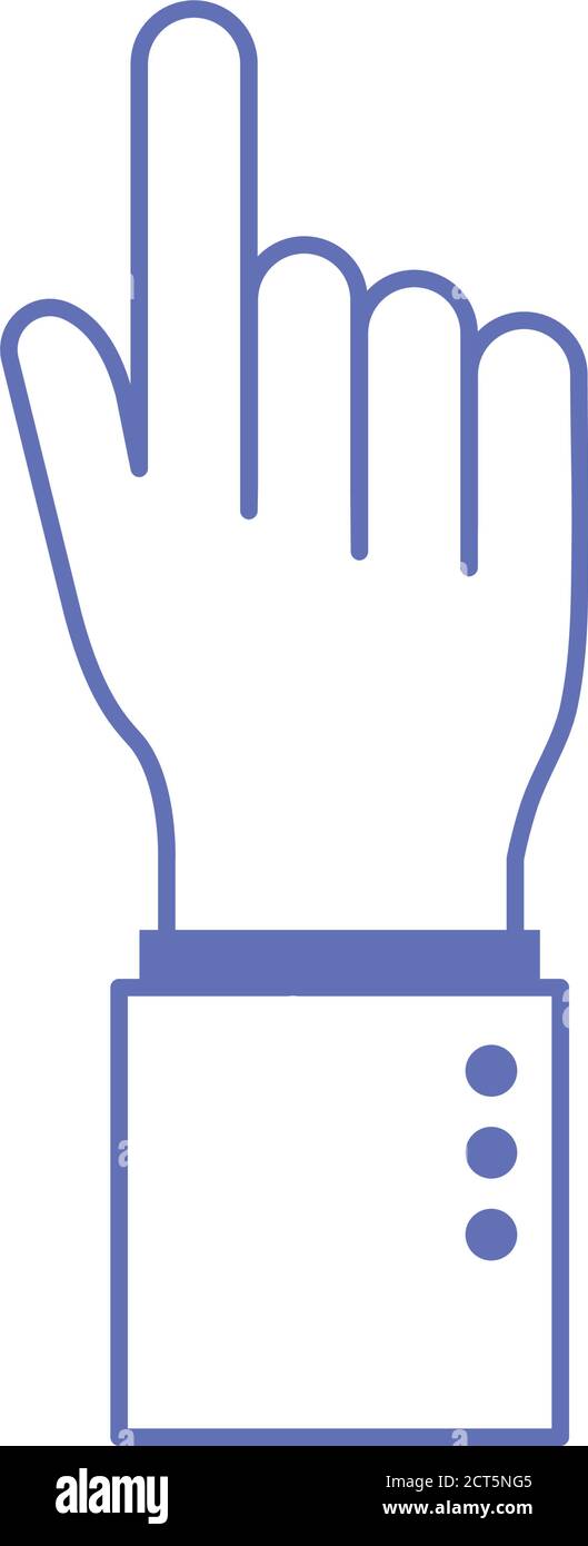 l hand sign language line and fill style icon vector design Stock ...