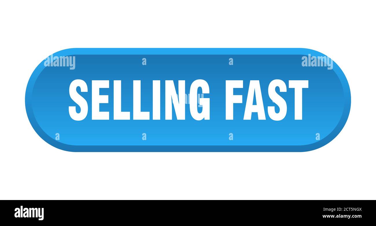 selling fast button. rounded sign isolated on white background Stock ...