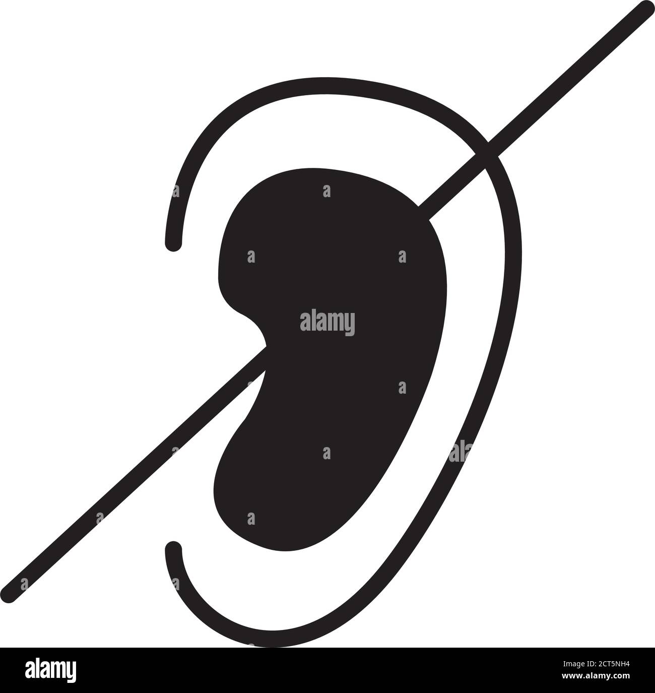 Ear silhouette Black and White Stock Photos & Images - Alamy