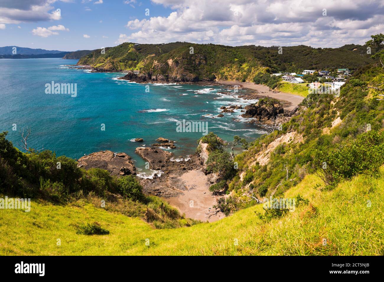 Tapeka and Russell Coast line seen from Tapeka Point, Russell, Bay of ...