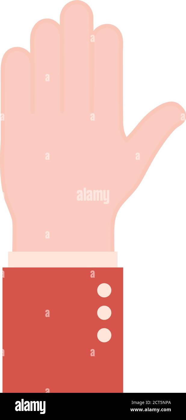 b hand sign language flat style icon vector design Stock Vector Image ...
