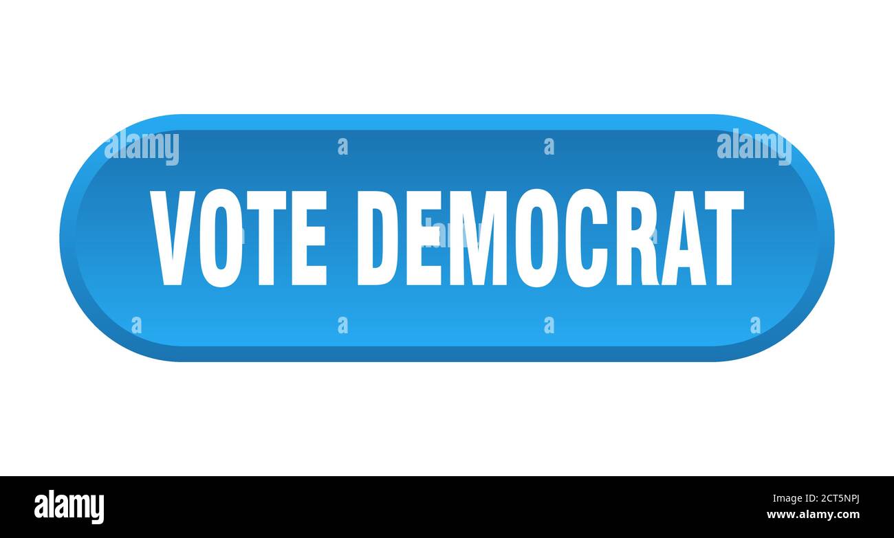 vote democrat button. rounded sign isolated on white background Stock Vector Image & Art - Alamy