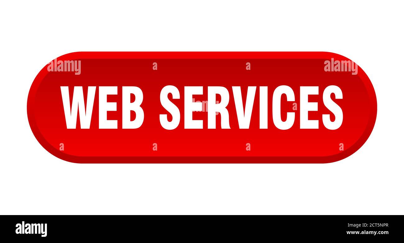 web services button. rounded sign isolated on white background Stock ...