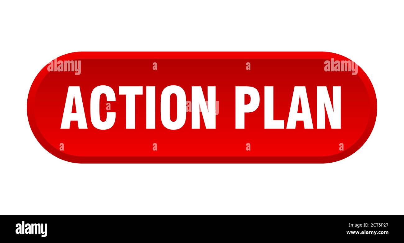 action plan button. rounded sign isolated on white background Stock ...