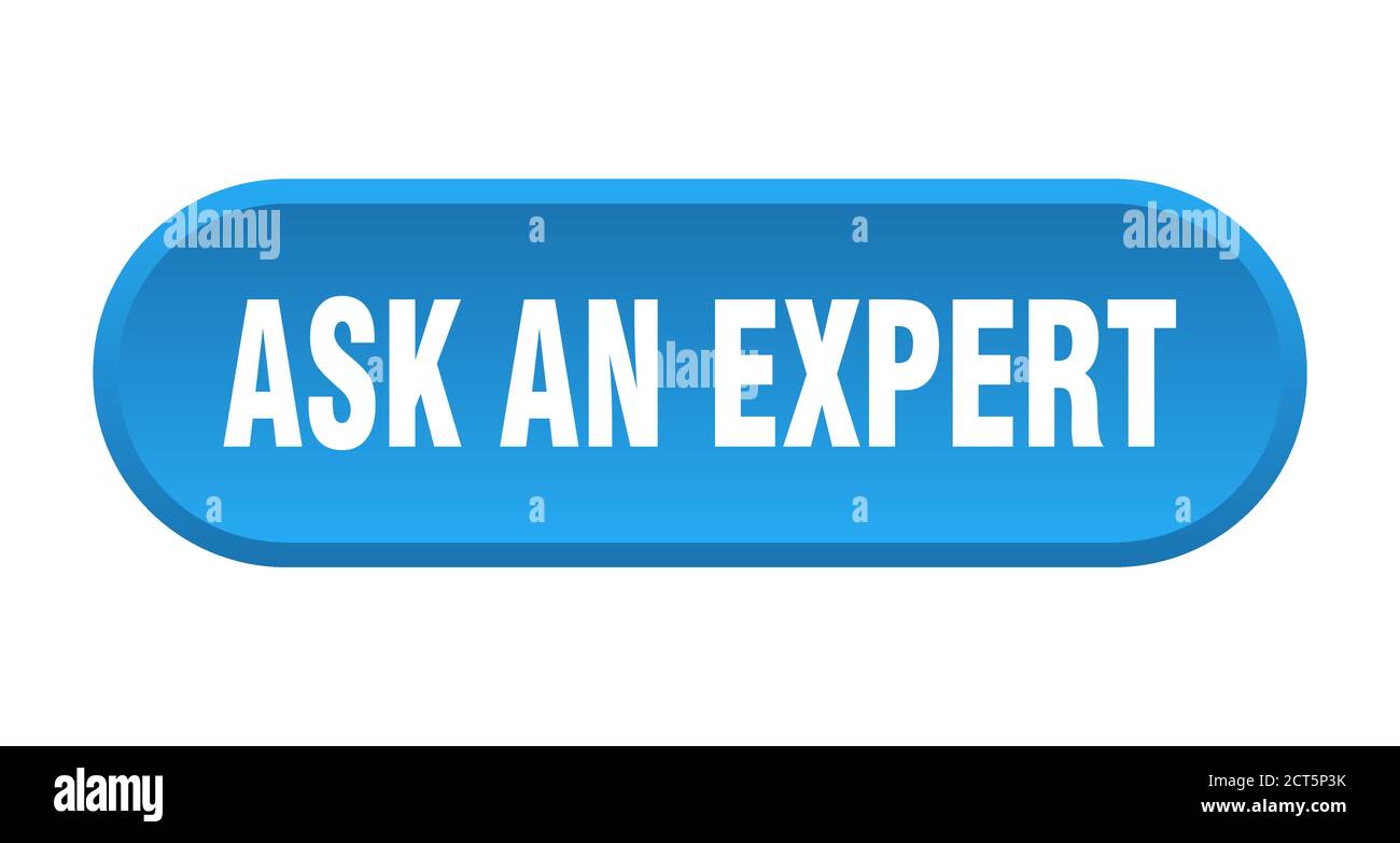 ask an expert button. rounded sign isolated on white background Stock ...