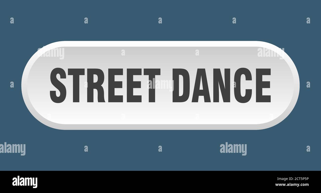 street dance button. rounded sign isolated on white background Stock ...